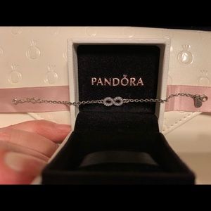 Pandora | Jewelry | Authentic Pandora Infinity 7 Bracelet Silver | Poshmark